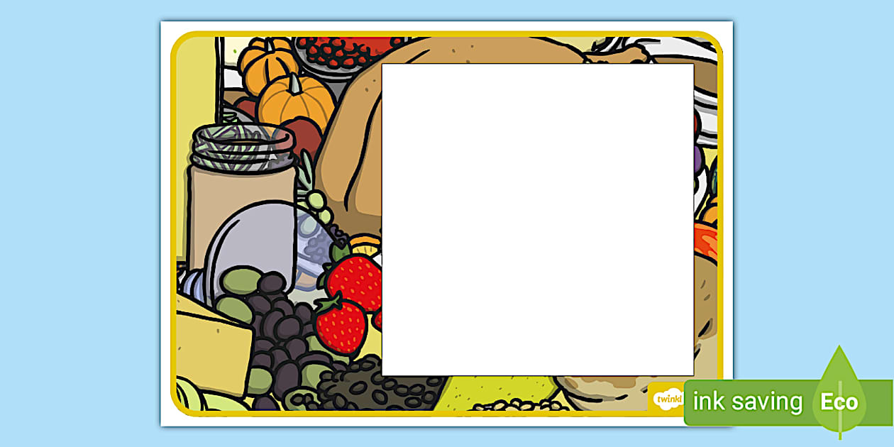 Food Photo Frame (teacher made) - Twinkl