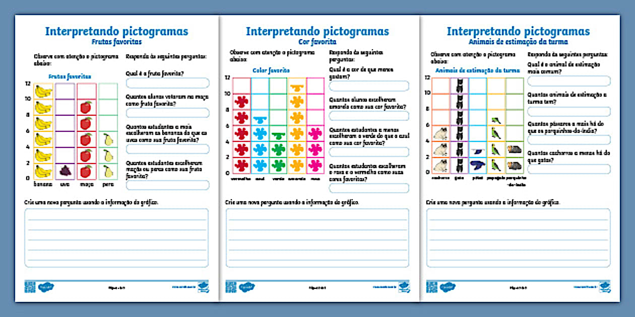 Interpretando pictogramas - Folha de atividades - Twinkl