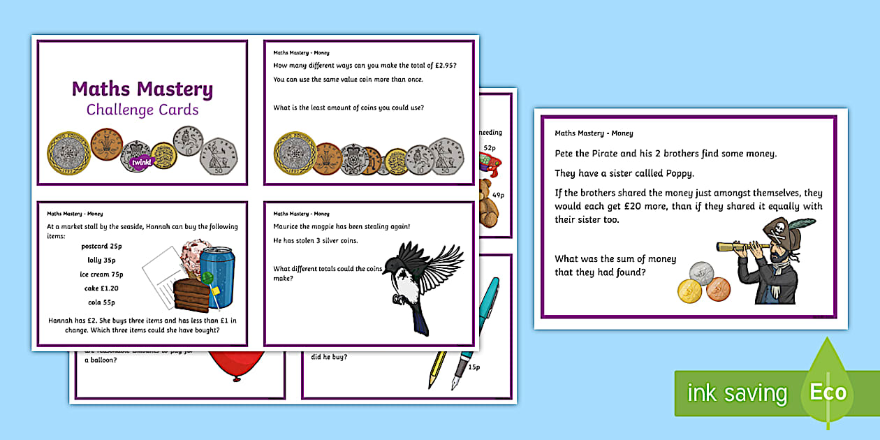 LKS2 British Money Challenge Cards - Money Challenge KS2