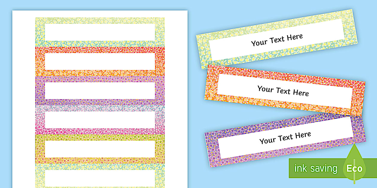 Editable Glitter Sheet Labels (l'enseignant a fait) - Twinkl