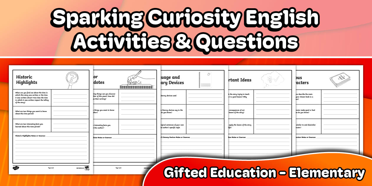 Sparking Curiosity English Activities and Questions