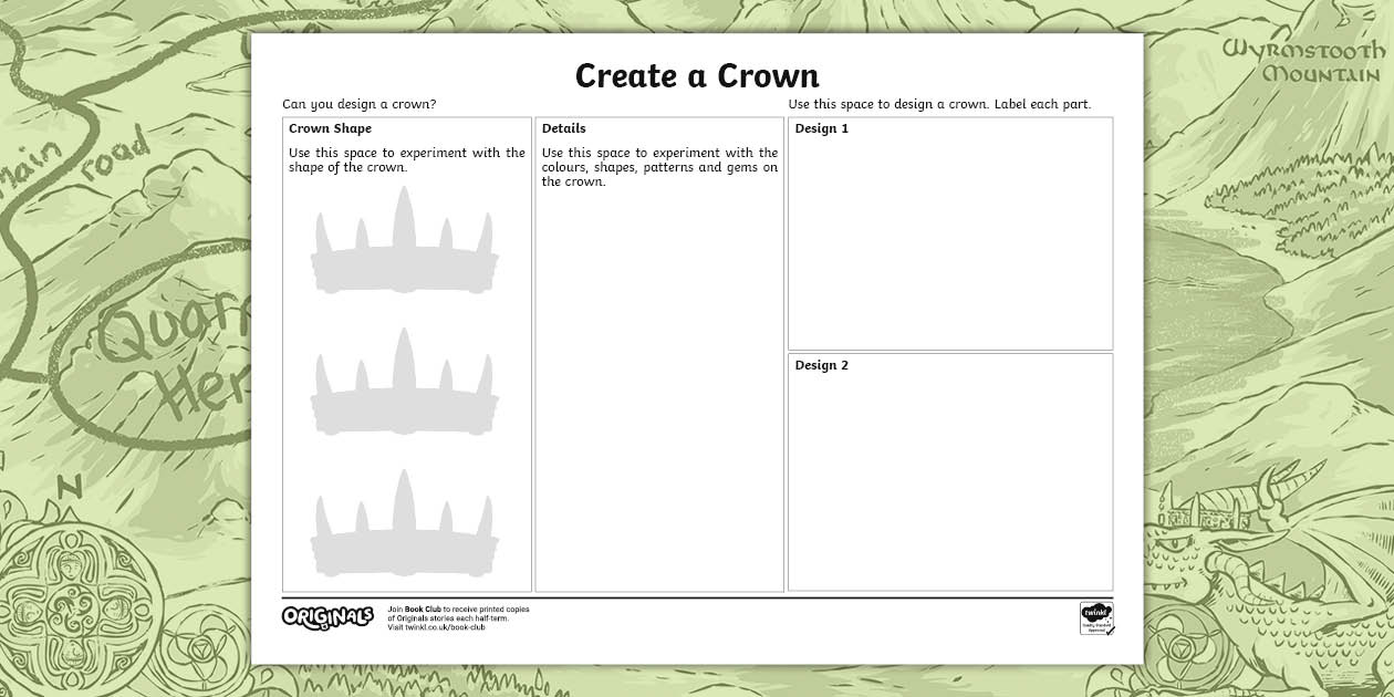 The Wyrmstooth Crown Create a Crown Activity (teacher made)