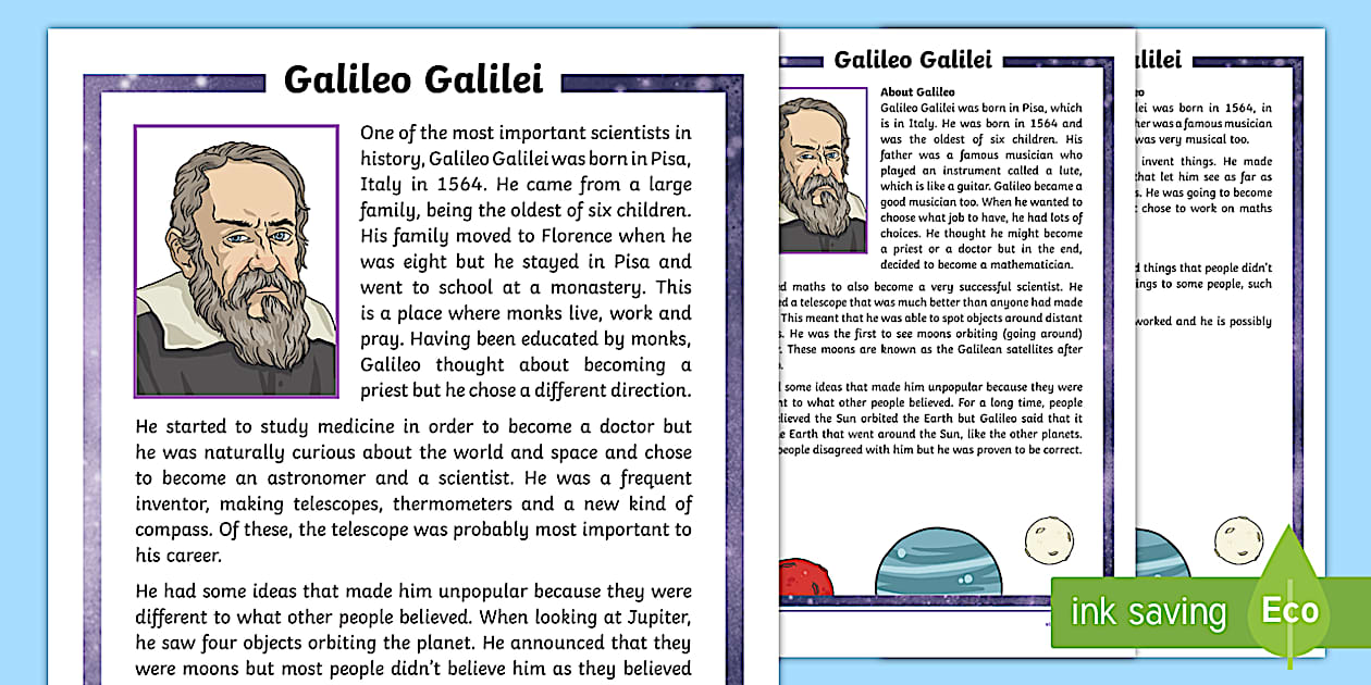 Galileo Information for Kids (teacher made) - Twinkl