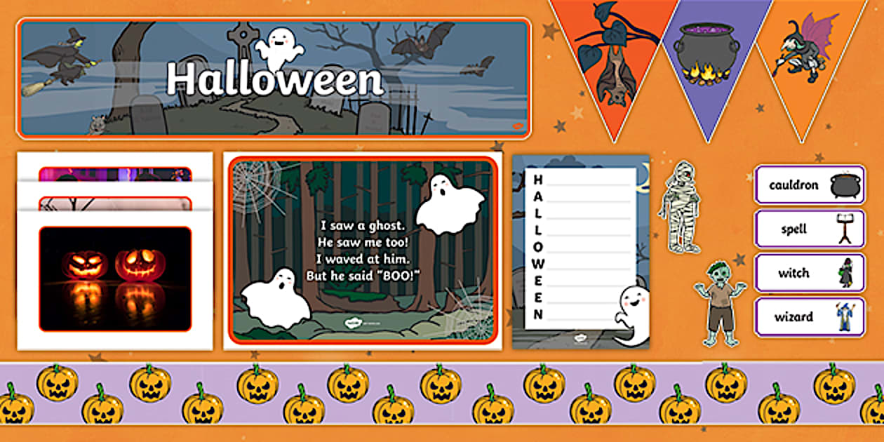 Ready Made Halloween Display Pack (teacher made) - Twinkl