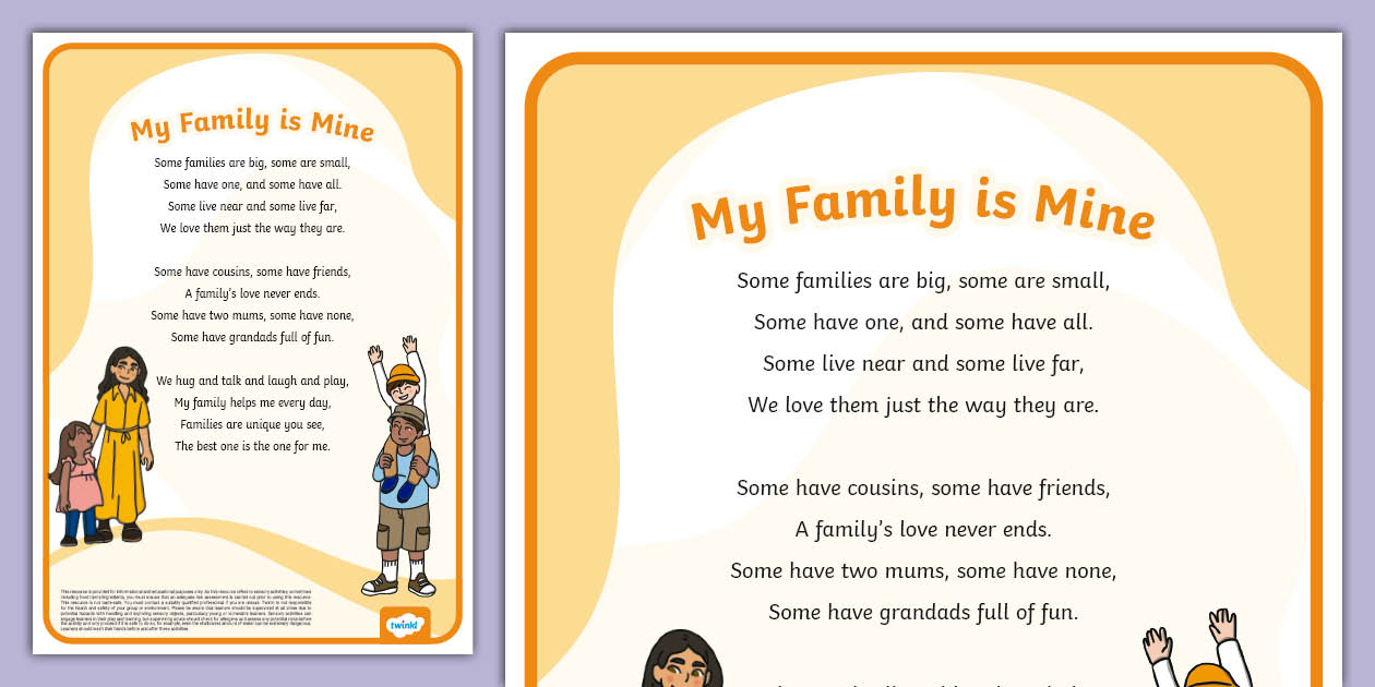 Family Diversity Rhyme: My Family is Mine
