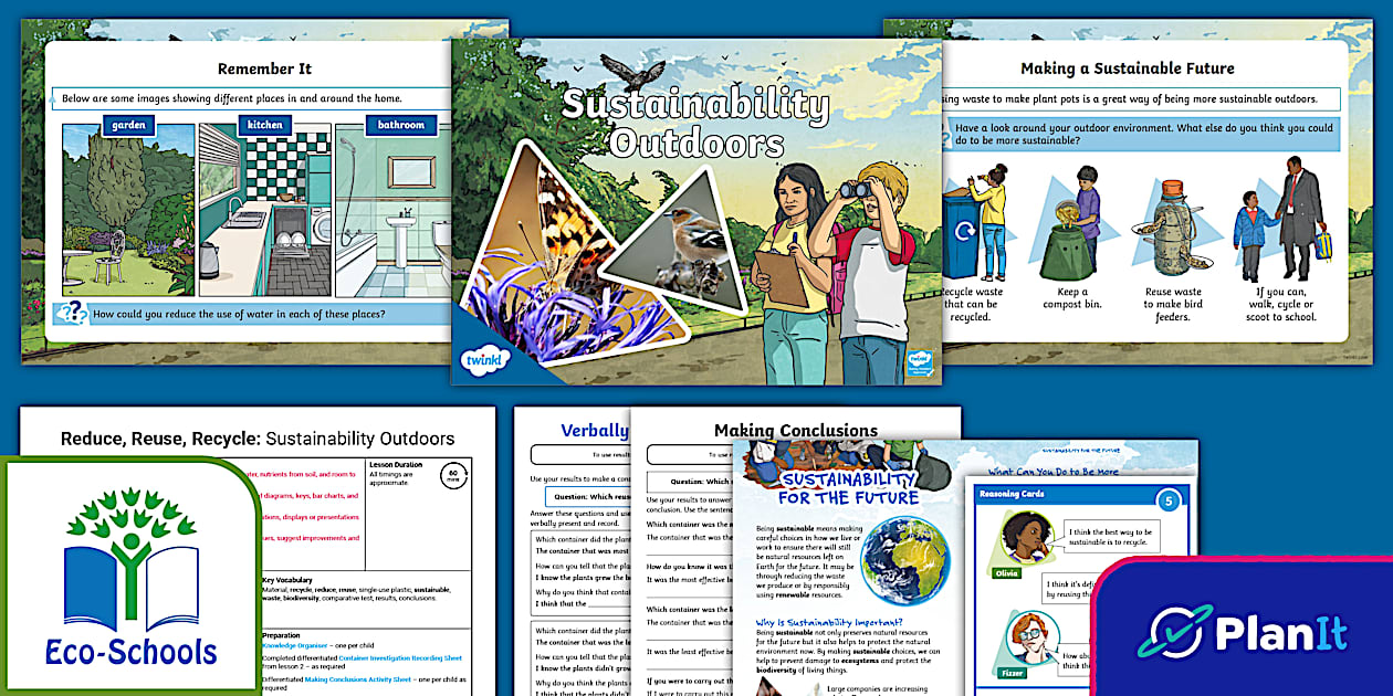 Science Reduce Reuse Recycle Sustainability Outdoors Lesson