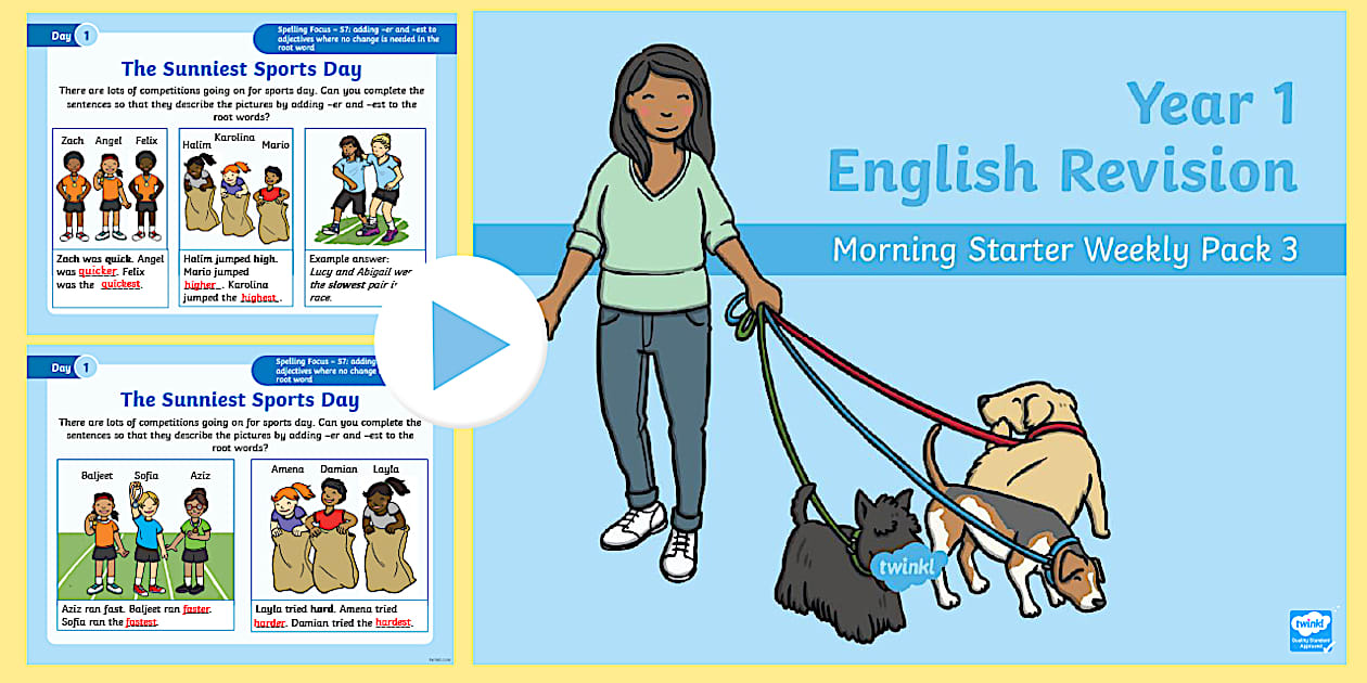 Year 1 English Revision Morning Starter Weekly PowerPoint 3