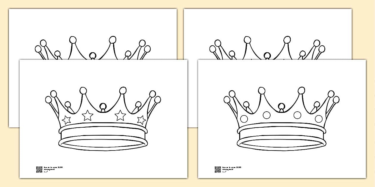 Medieval Castle Role Play Colouring Crowns - Twinkl