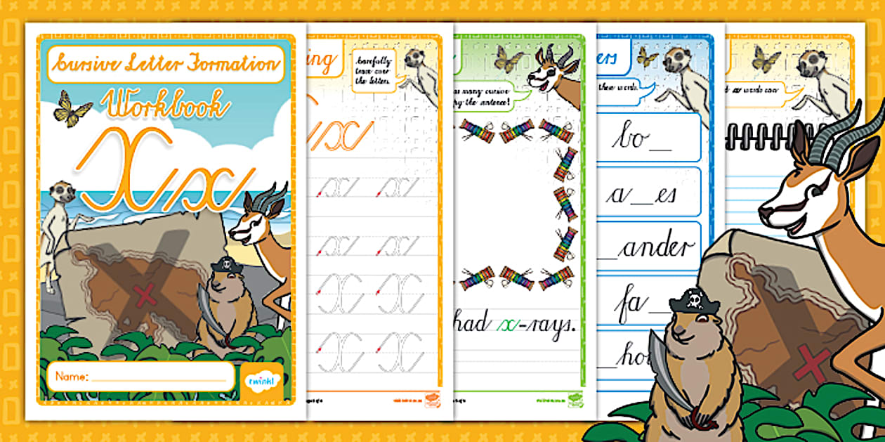 Cursive Letter Formation Workbook - Xx (teacher made)