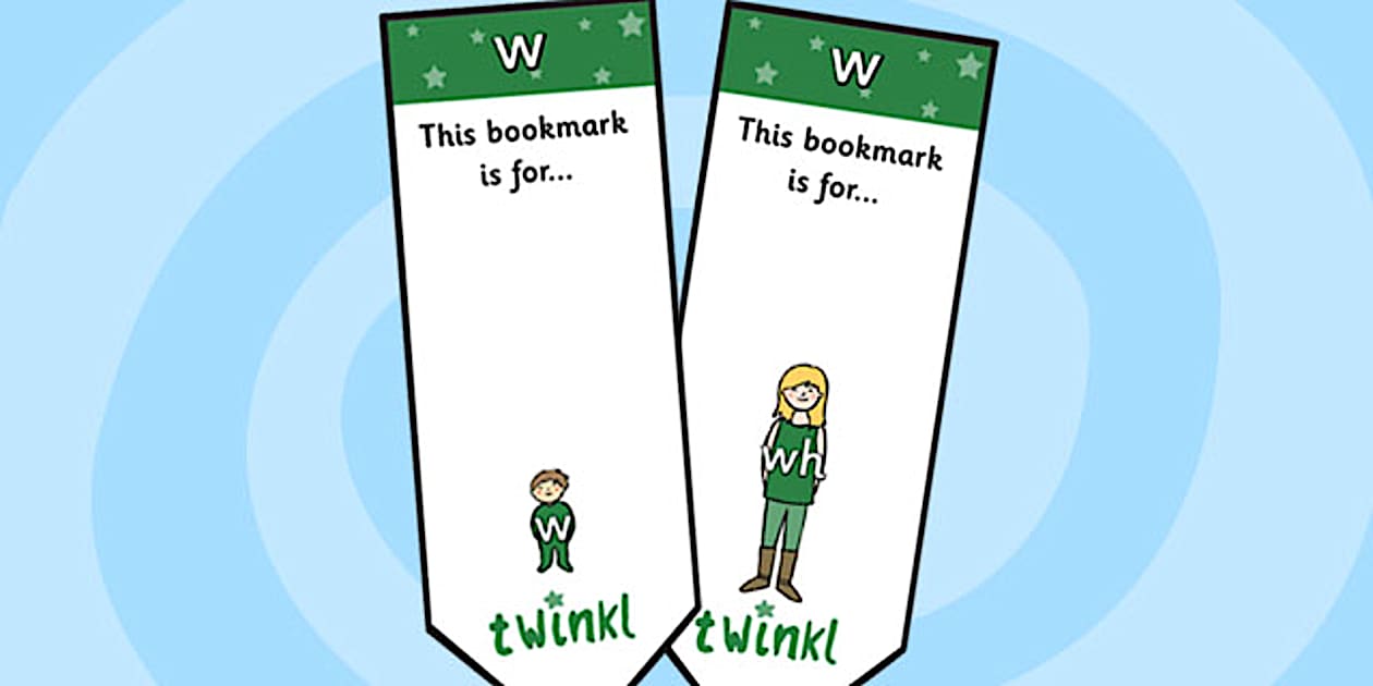 w Sound Family Editable Bookmarks (teacher made) - Twinkl