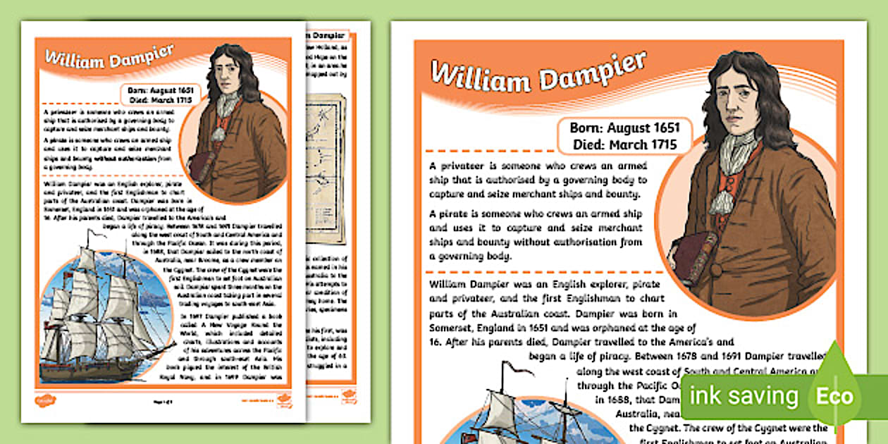 William Dampier Fact File | Australian History Resource