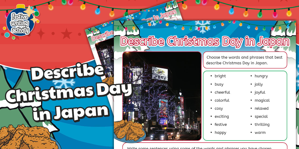 Describe Christmas Day in Japan Worksheet