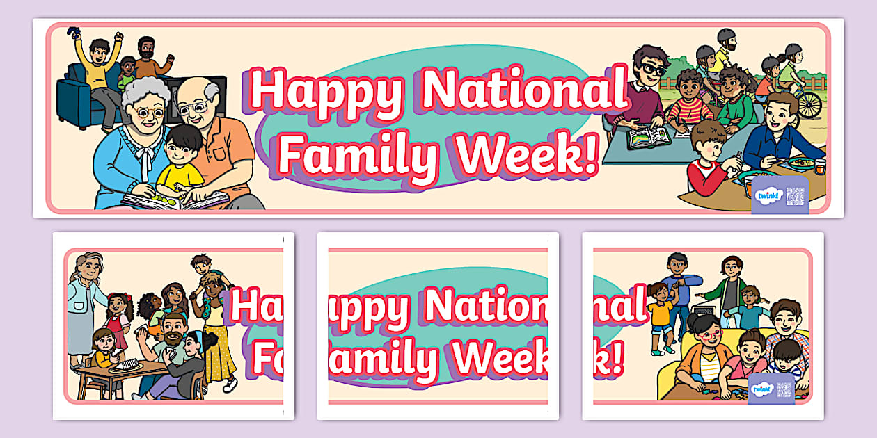 National Family Week Banner (English) | Philippines | Twinkl
