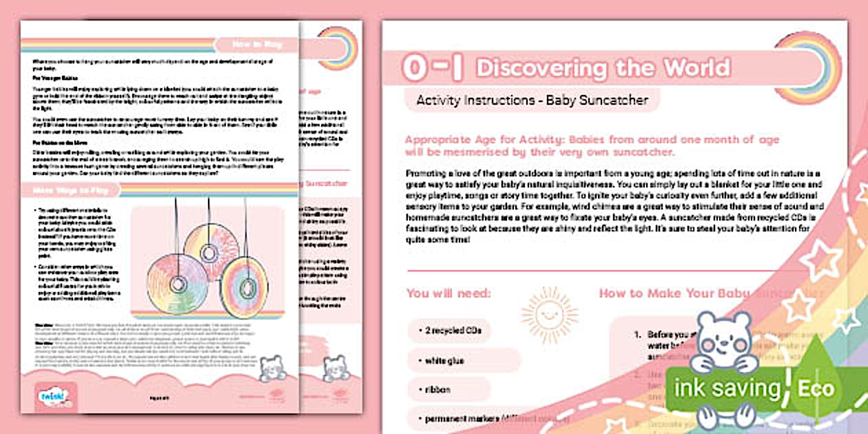 FREE! - 0-12 Months Discovering the World Baby Suncatcher