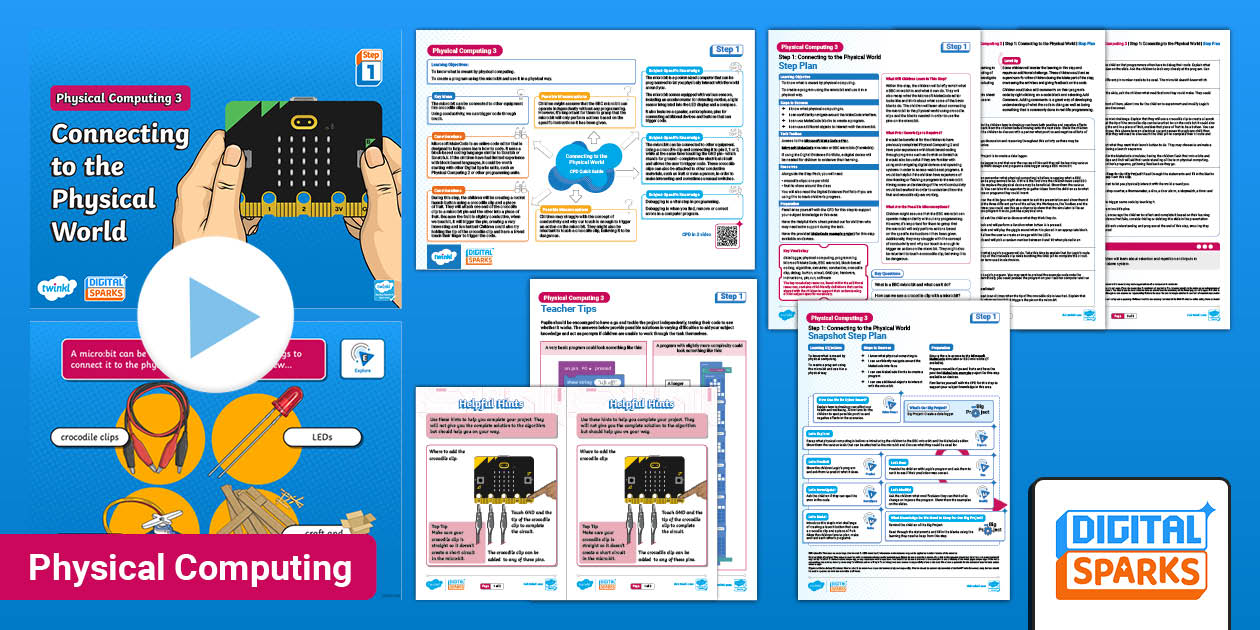FREE! - Digital Sparks: Physical Computing Lesson Pack for UKS2