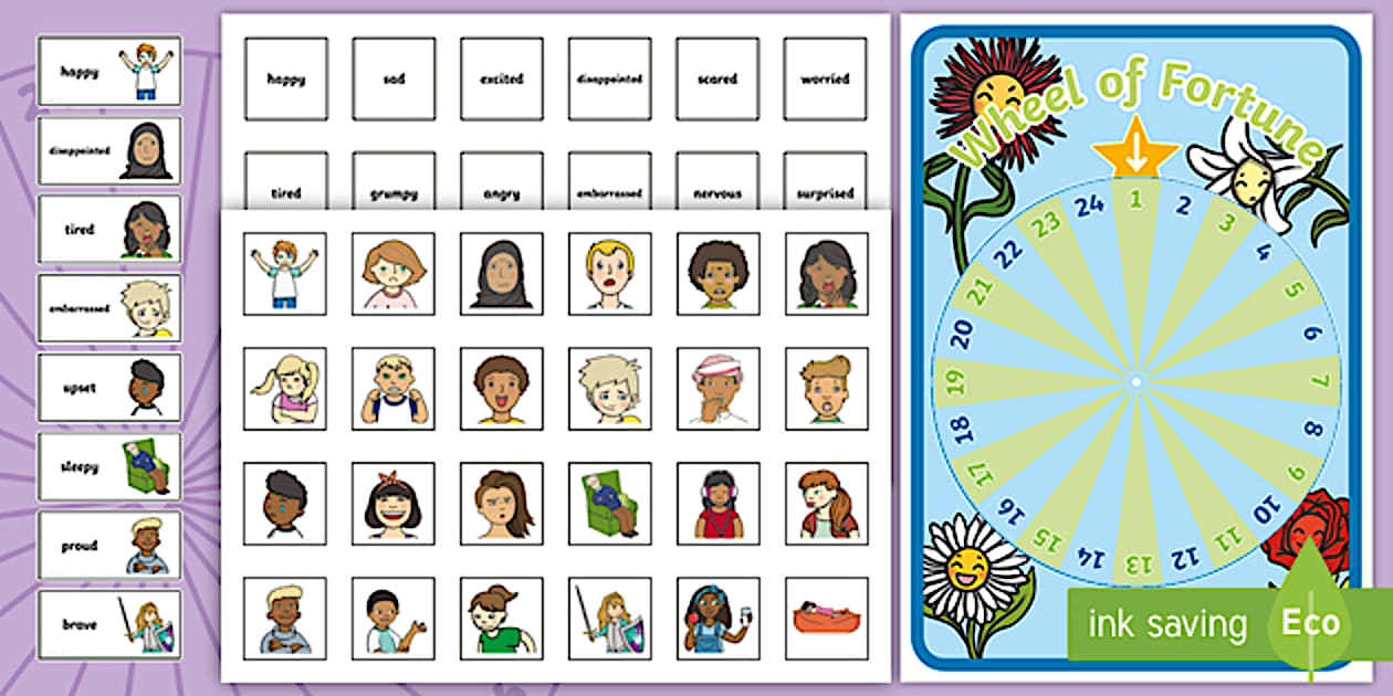 Wheel of Fortune Feelings Spinning Wheel | Primary Resources