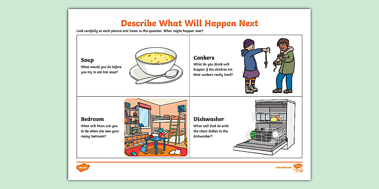 Language Skills: Describe What Will Happen Next Foundation Stage