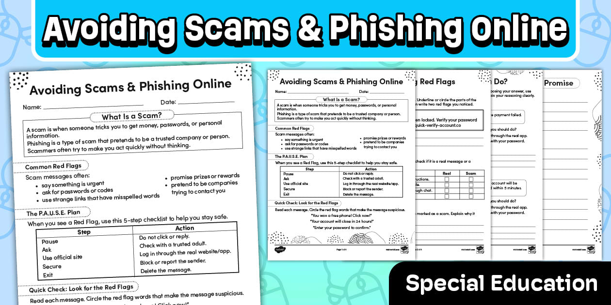Avoiding Scams & Phishing Online for Special Education