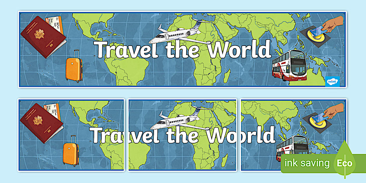 Travel the World Display Banner