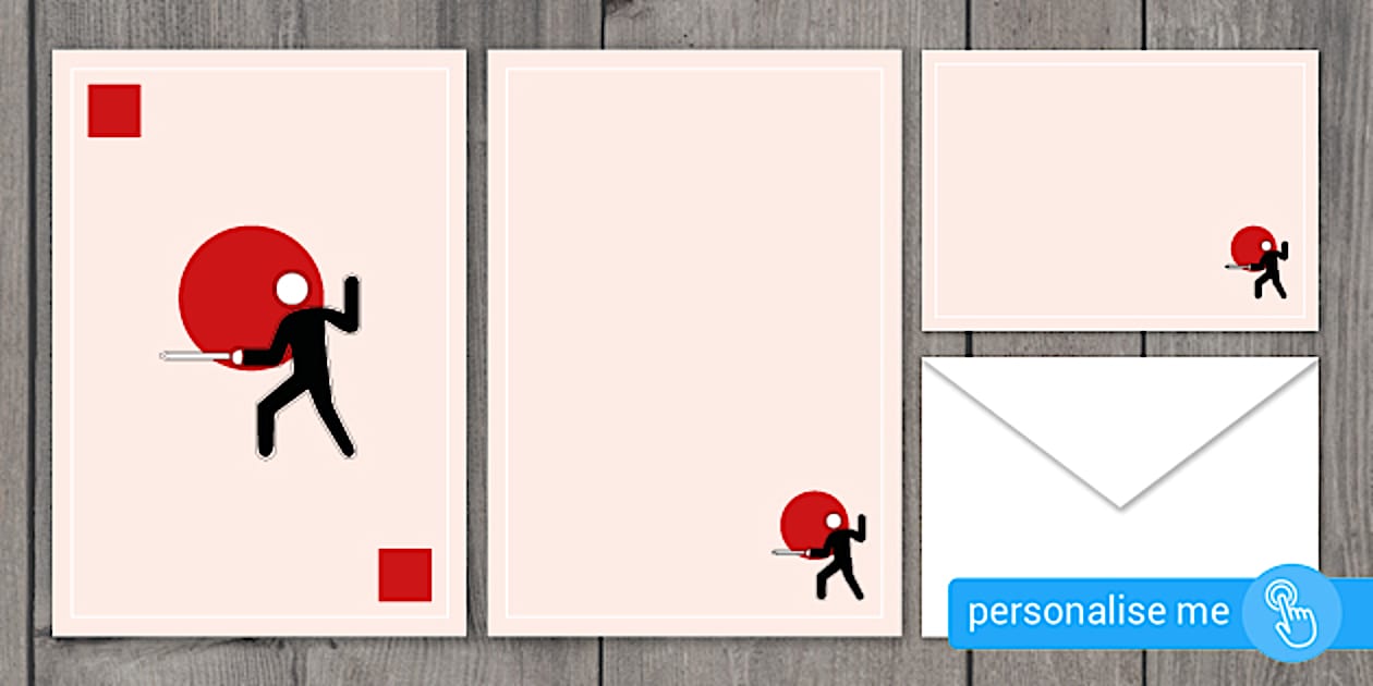 Fencing Themed Tokyo Sports Letter Writing Set - Twinkl