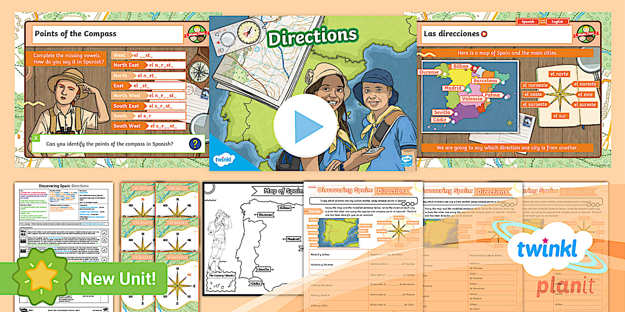 👉 PlanIt Year 6 Spanish Lesson: Directions