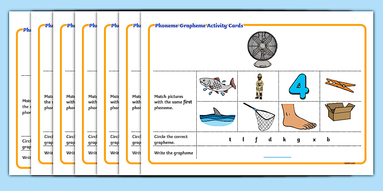 Phoneme-Grapheme Activity Cards (teacher made) - Twinkl