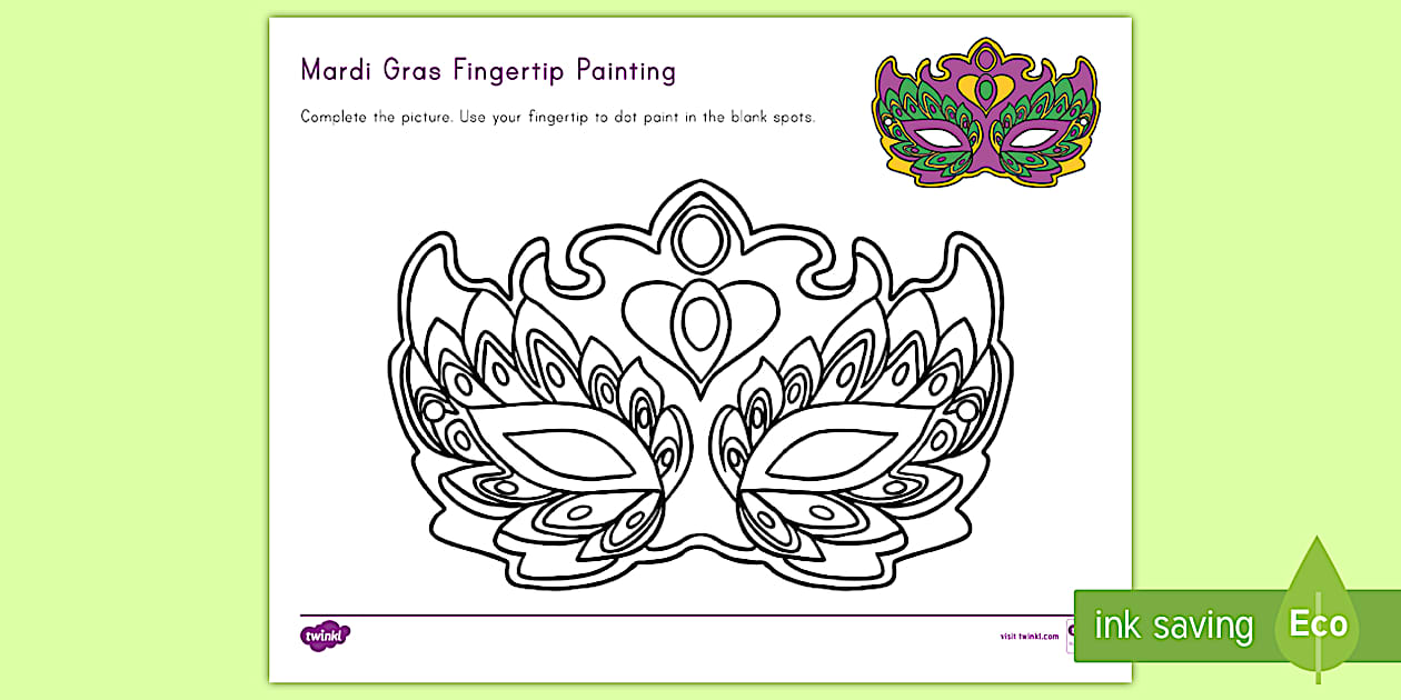 Mardi Gras Art Worksheet | 2nd Grade Resource | Twinkl USA