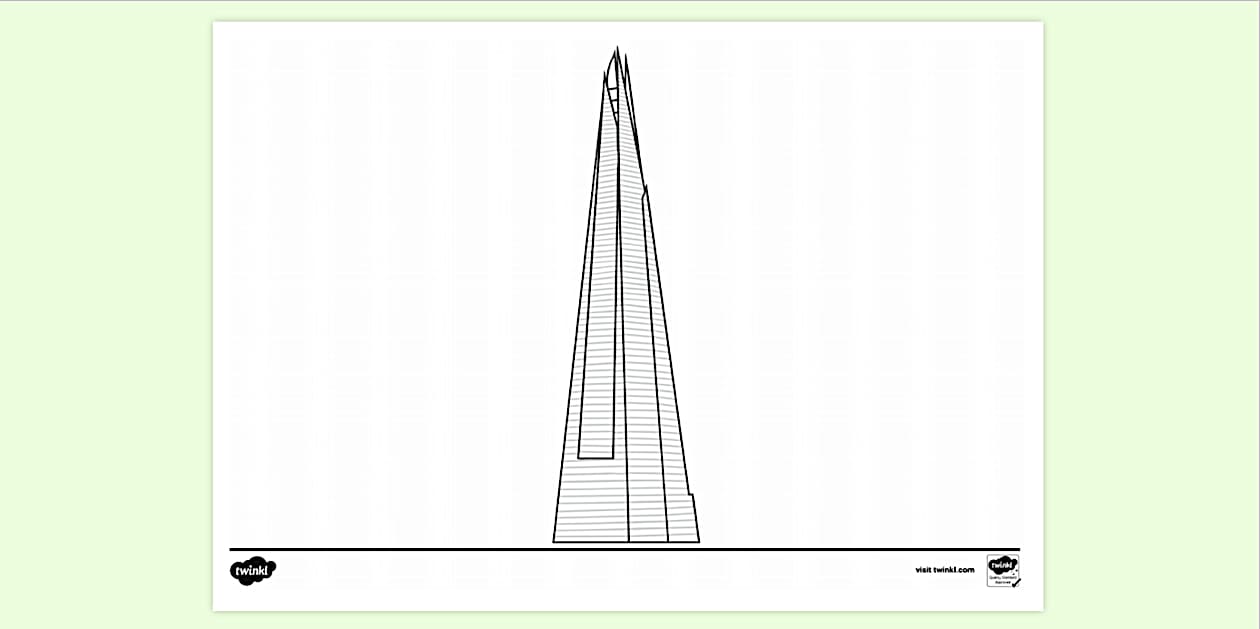 The Shard Colouring Sheet | Colouring Sheets - Twinkl