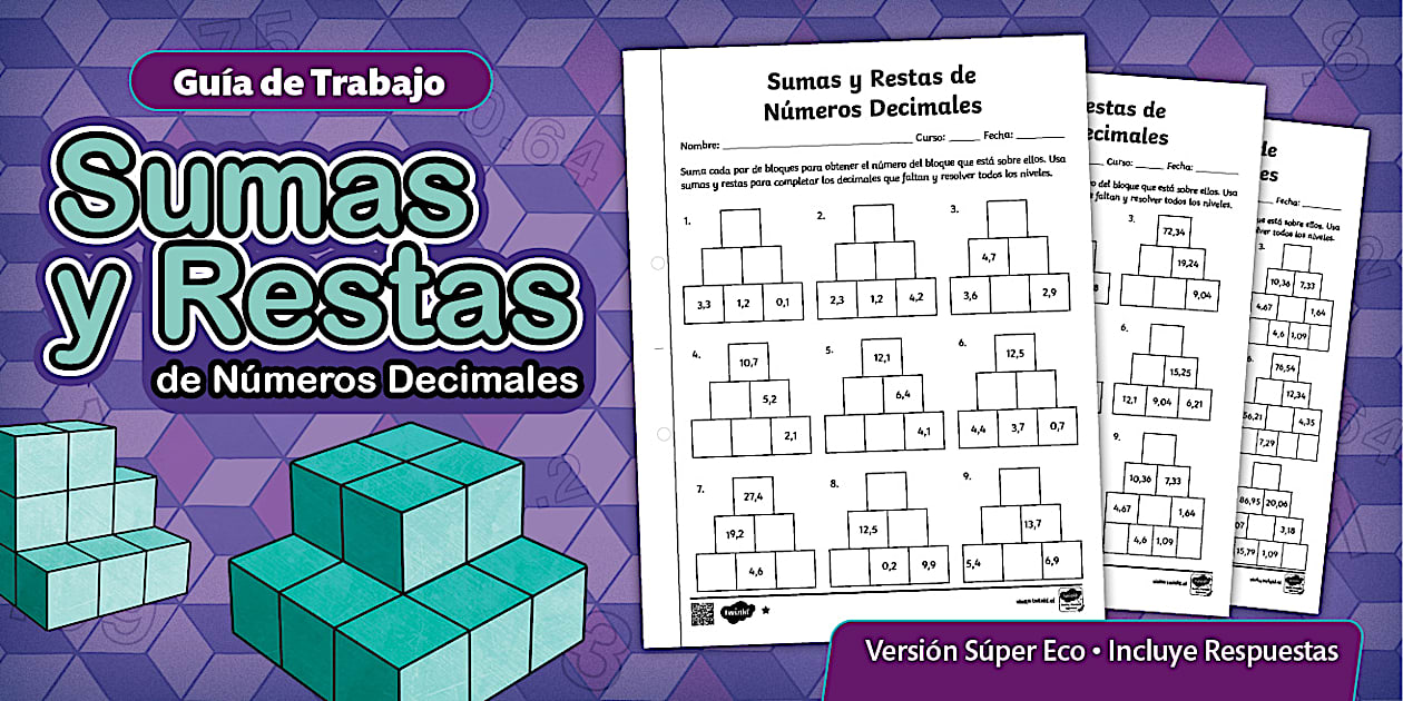 Sumas y Restas con Decimales | Matemática | 6° básico