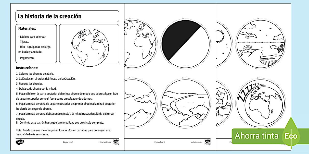 Actividad: La creación de Dios para niños | Twinkl Perú