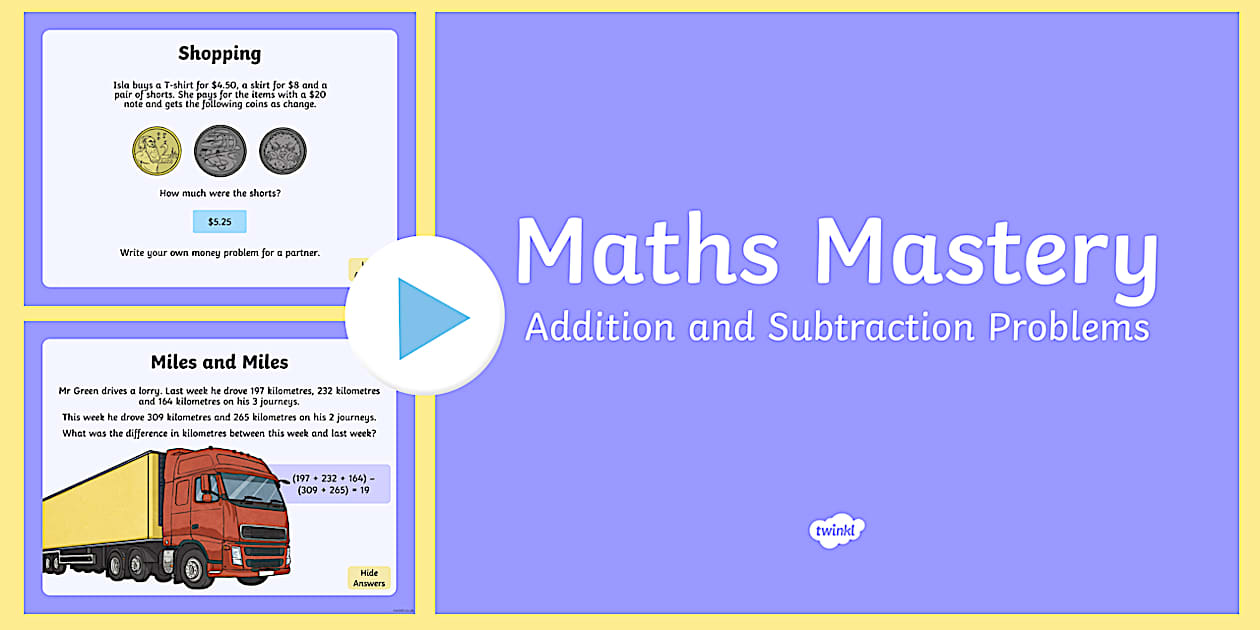 Year 6 Calculation Addition and Subtraction Problems PowerPoint