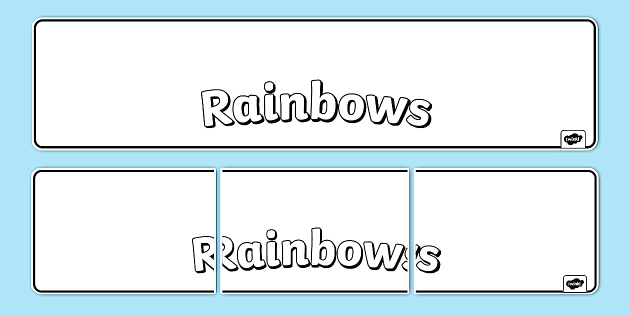 Rainbows Collaborative Drawing Display Banner (Teacher-Made)