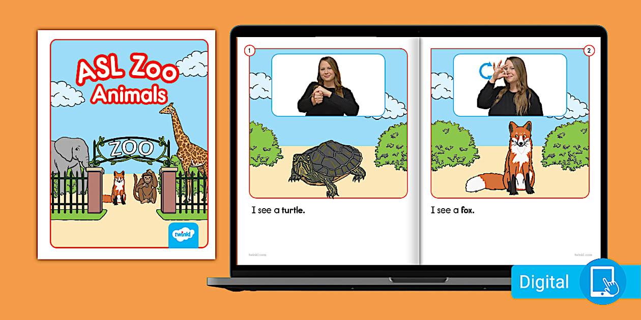ASL Zoo Animals Emergent Reader eBook (teacher made)