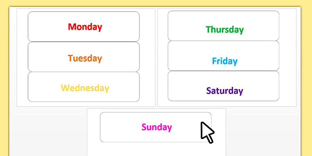 Editable Days of the Week Cards (teacher made) - Twinkl