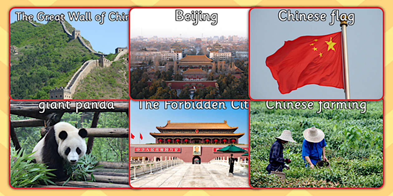 Cursive China Display Photos (teacher made) - Twinkl