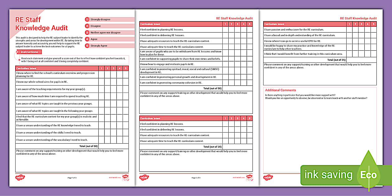 RE Staff Knowledge Audit