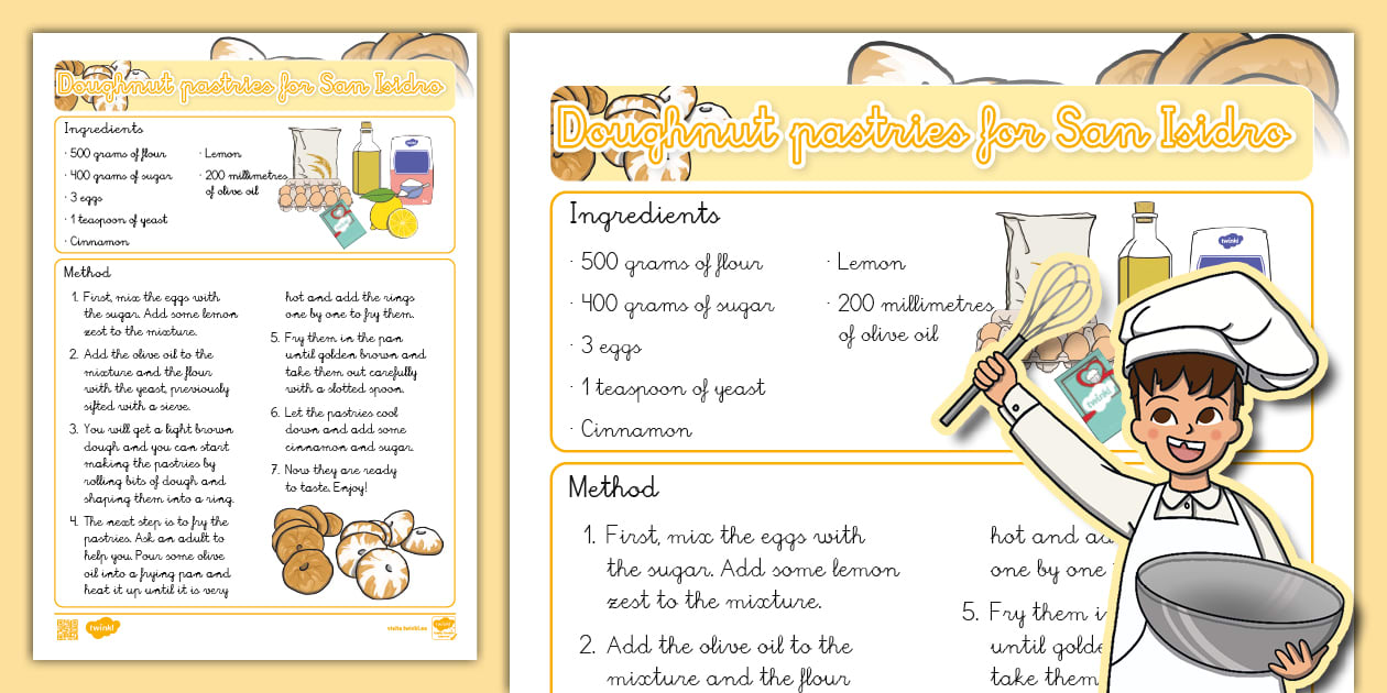 Recipe: Doughnut pastries for San Isidro (professor feito)