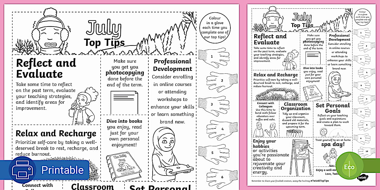 Top Tips for New Teachers - July (Teacher-Made) - Twinkl