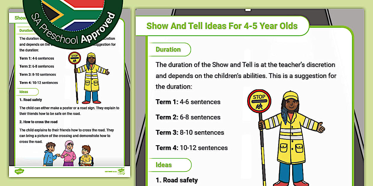 Preschool: Road Safety: Show And Tell Ideas (Ages 4-5)
