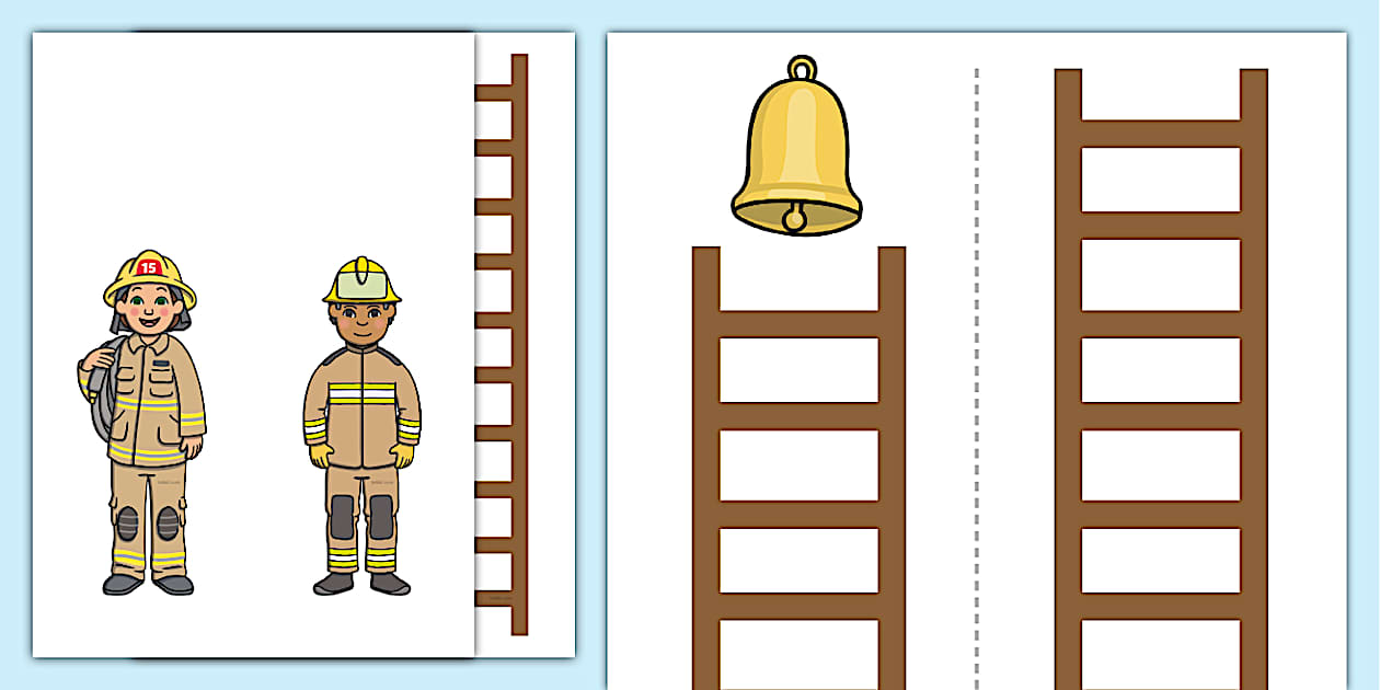 Fireman Reward Chart Ladder - Twinkl