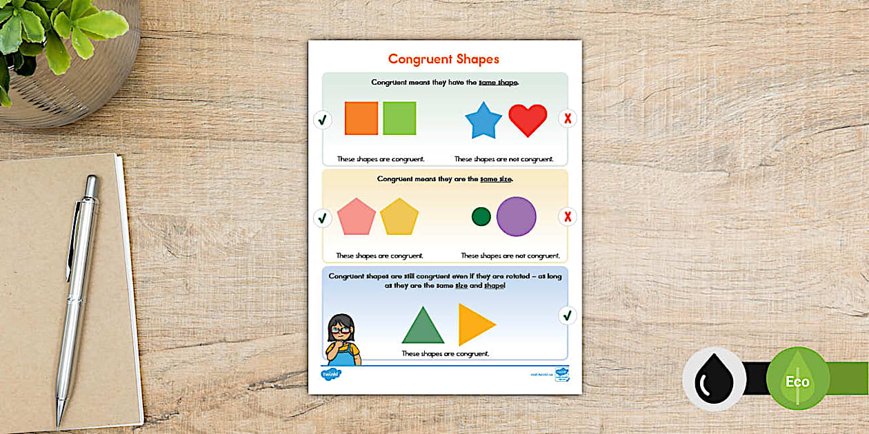 Congruent Shapes Display Poster (teacher made) - Twinkl