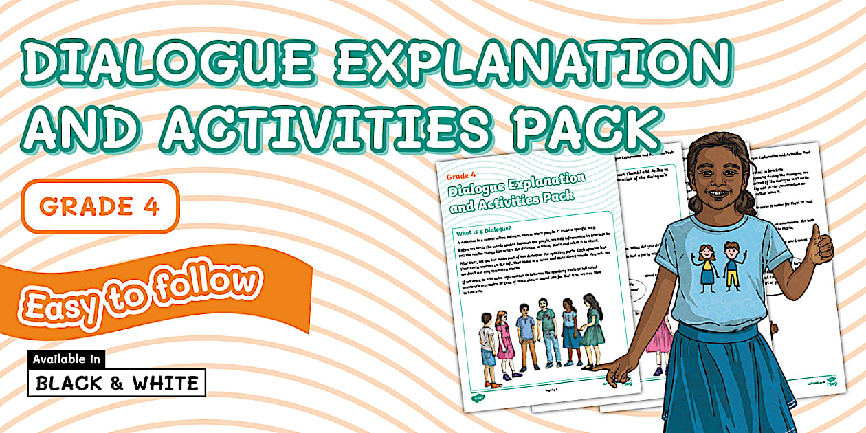 Gr 4 English FAL Dialogue Activities Pack Editable (CAPS)