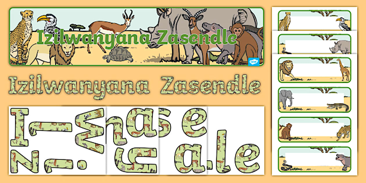 Izilwanyana zasendle - Wild Animals Display Pack isiXhosa