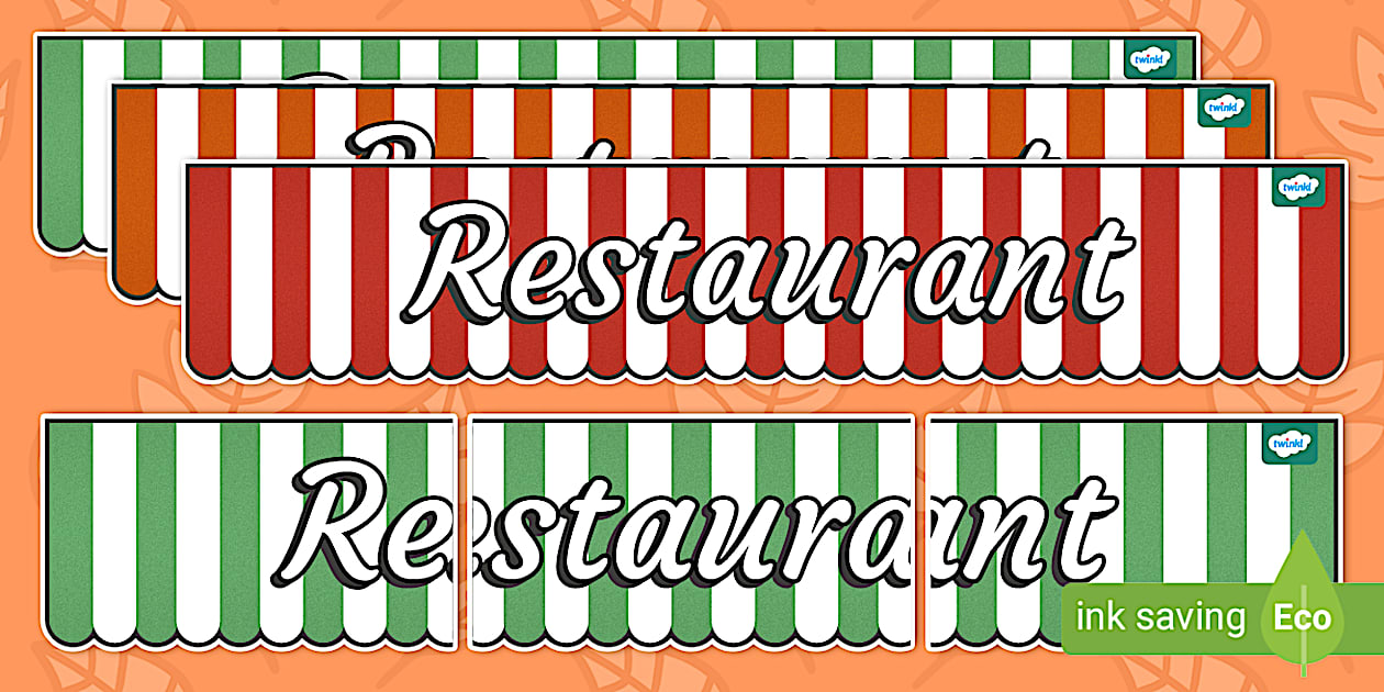 Restaurant Role Play Banner (Teacher-Made) - Twinkl
