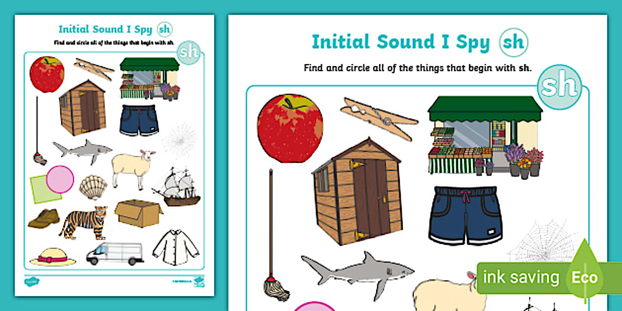 Initial Sounds I Spy Activity: Digraph sh (Teacher-Made)