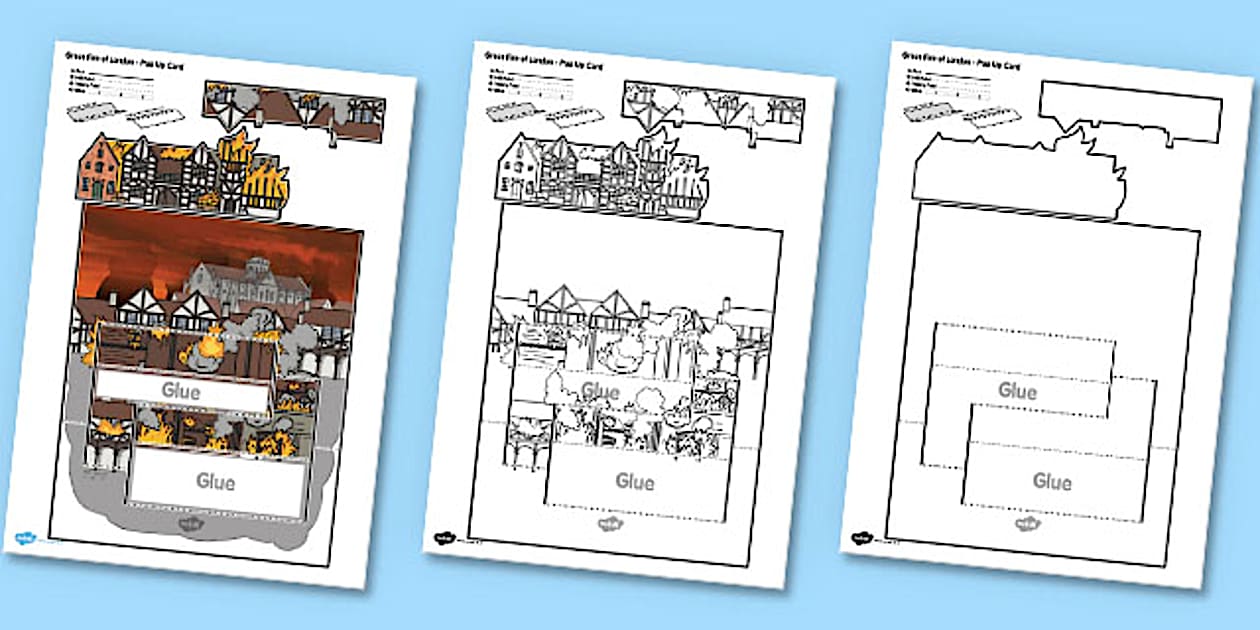 Great Fire of London Pop Up Card Display (teacher made)