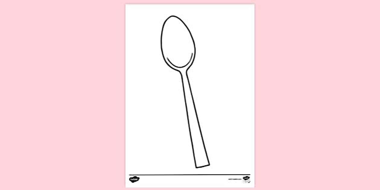 Spoon Colouring Sheets | Colouring Pages (teacher made)