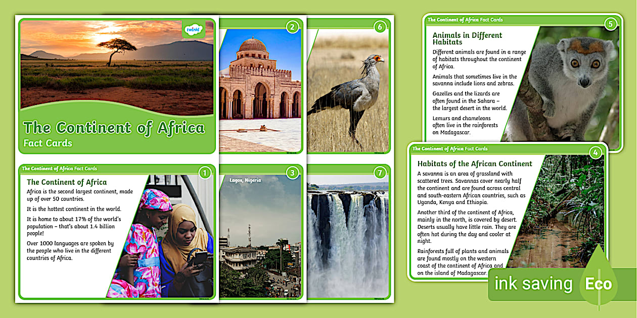 EYFS The Continent of Africa Fact Cards | Twinkl - Twinkl