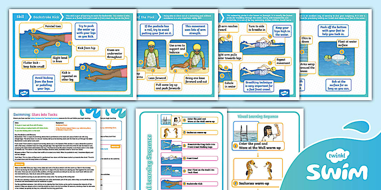 Twinkl Swim - Stage 2 (Beginners) Lesson 4 Stars into Tucks