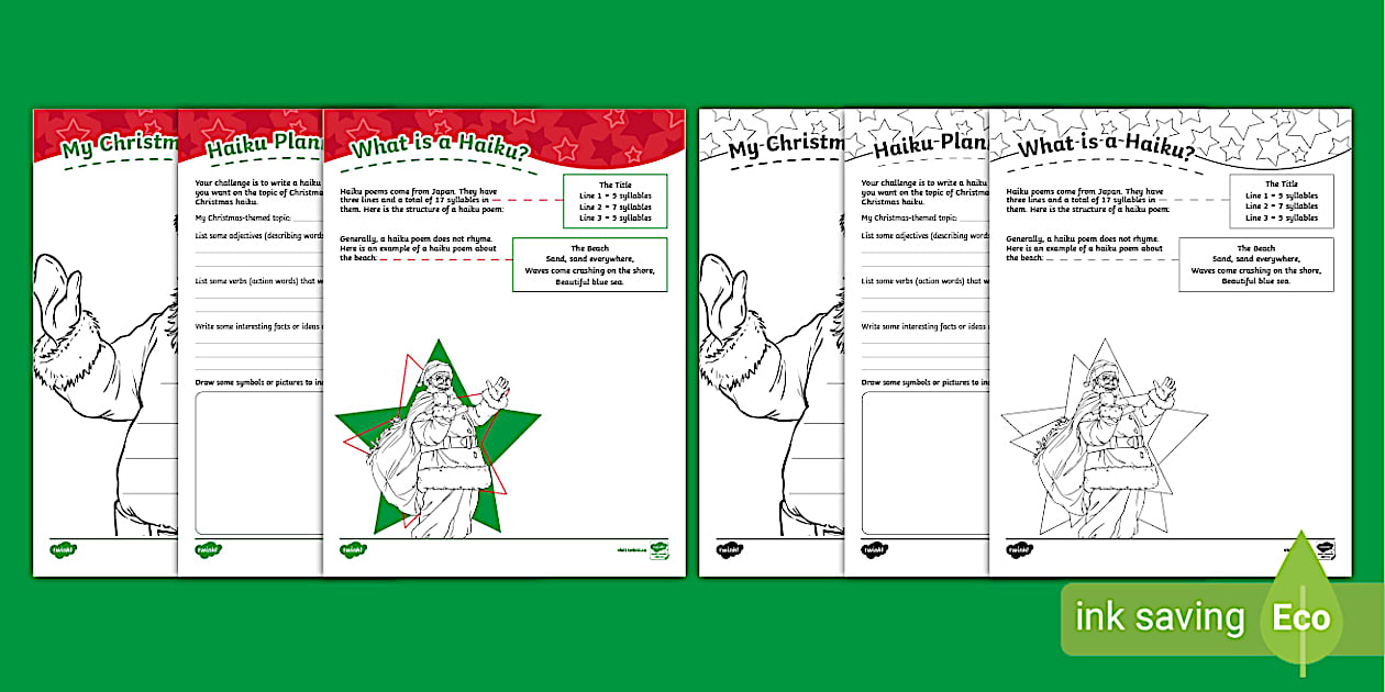 Christmas Haiku Activity - Creative Writing Activity